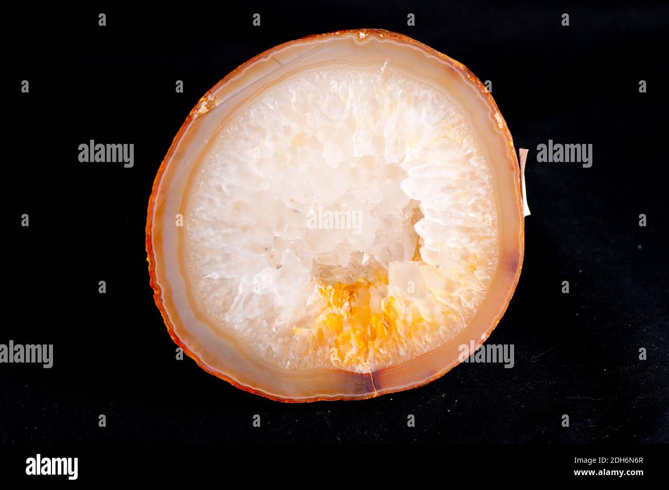 rough round mineral sample of agate crystal with crust Stock Photo - Alamy
