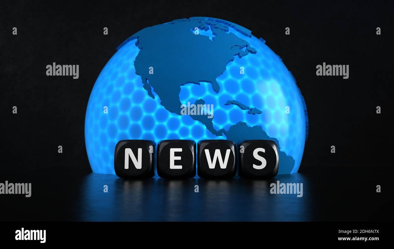 3d news media press globe hi-res stock photography and images - Alamy