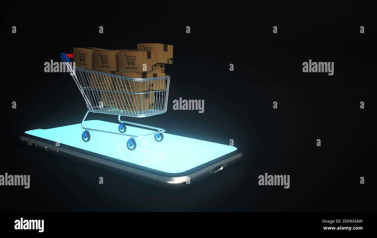 Online shopping cart hi-res stock photography and images - Alamy