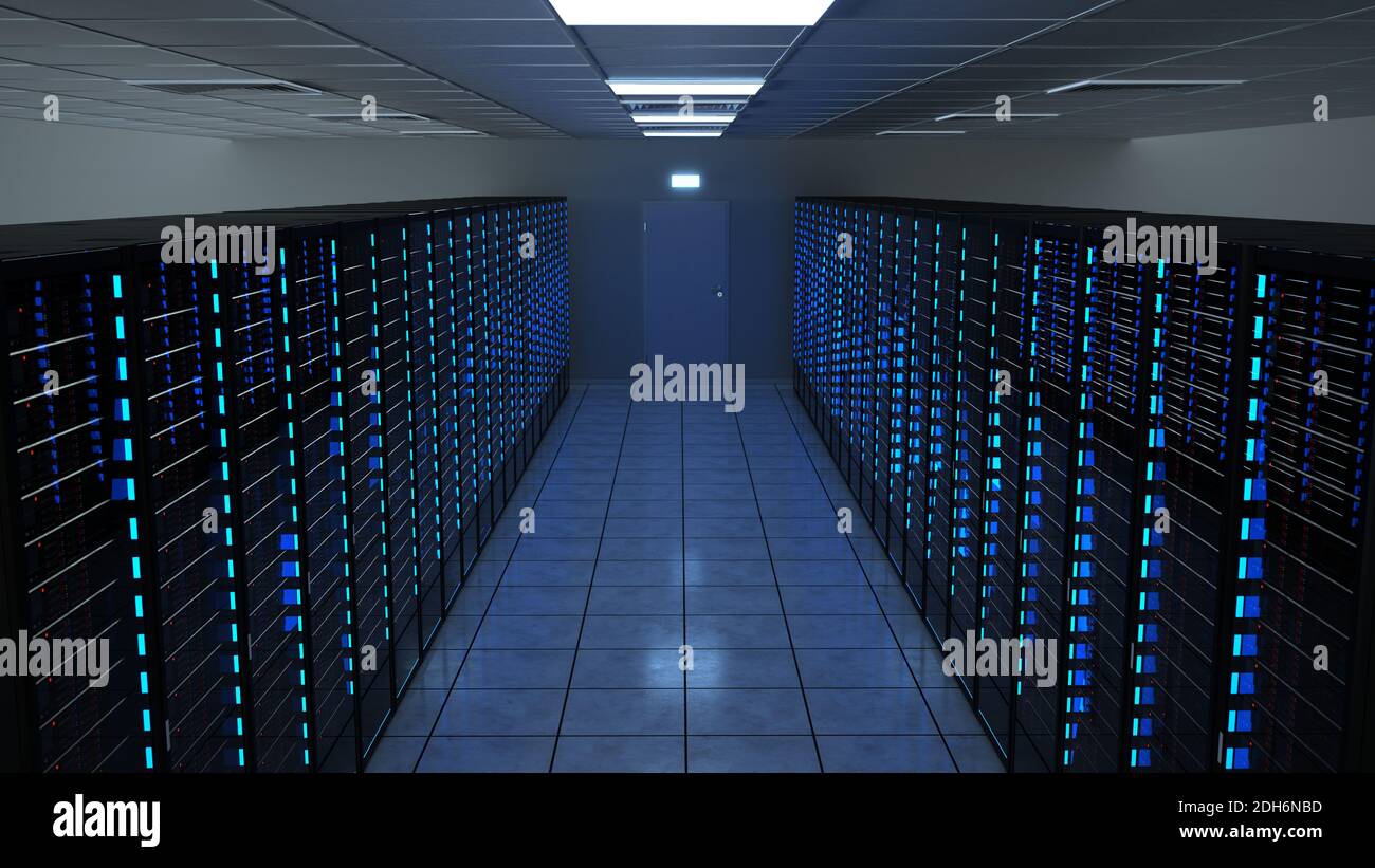 Data server racks hi-res stock photography and images - Alamy