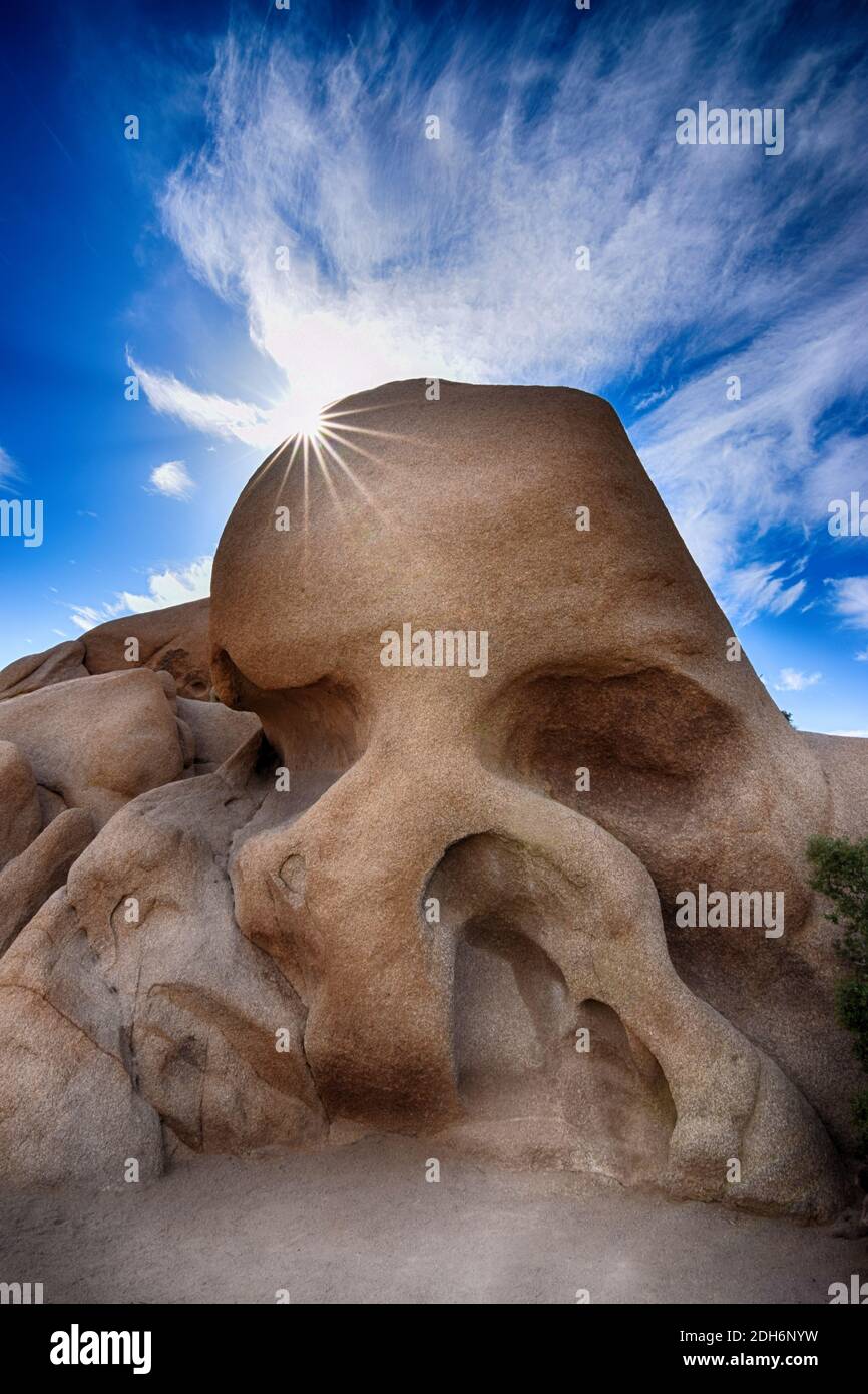 Skull rock in Joshua tree National Park Mohave desert Yucca Valley ...