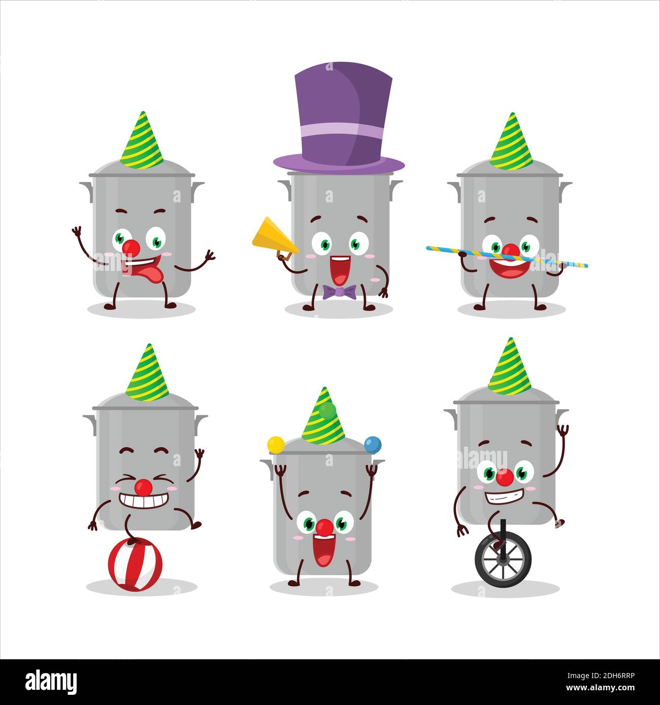 Cartoon character of stock pot with various circus shows. Vector ...