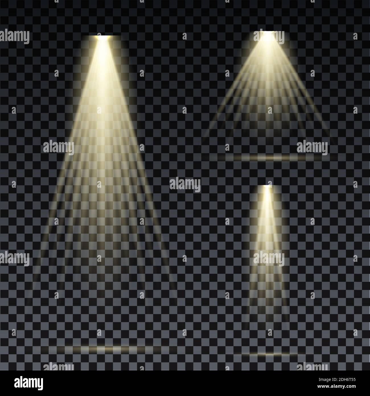 Gold spotlight. Bright lighting with spotlights of the stage on ...