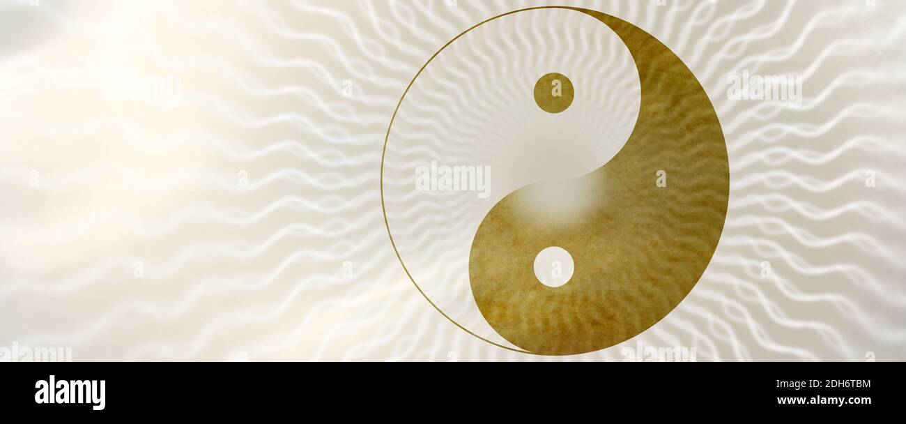 Yin, yang, medicine, chinese, tcm, symbol, sign, textured banner Stock ...