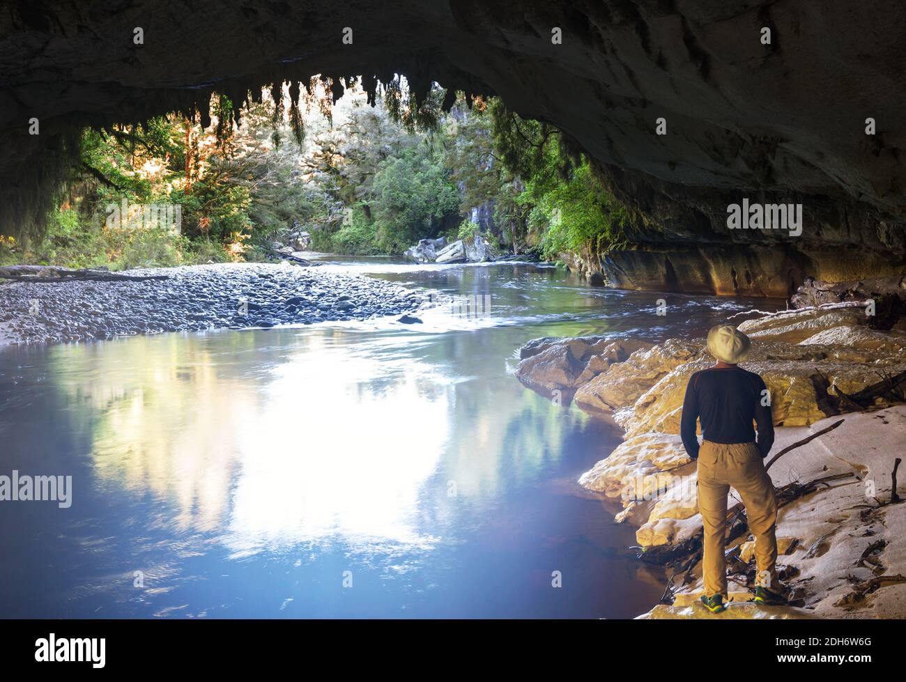 New Zealand cave Stock Photo - Alamy
