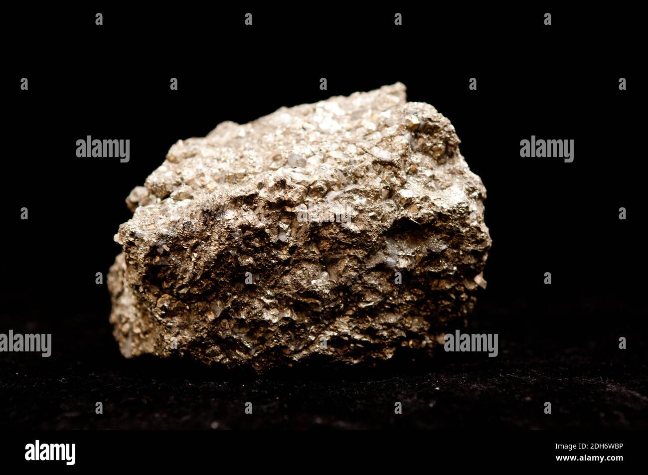 iron pyrite metal mineral sample, also known as Fool's Gold Stock Photo ...