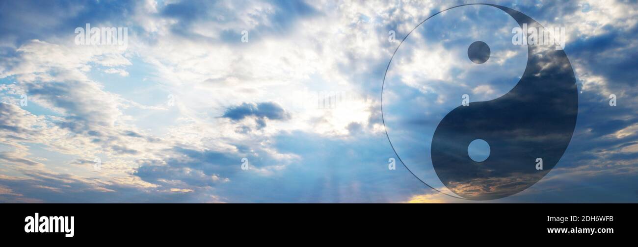 Yin, yang, medicine, chinese, tcm, symbol, sign, textured banner Stock ...