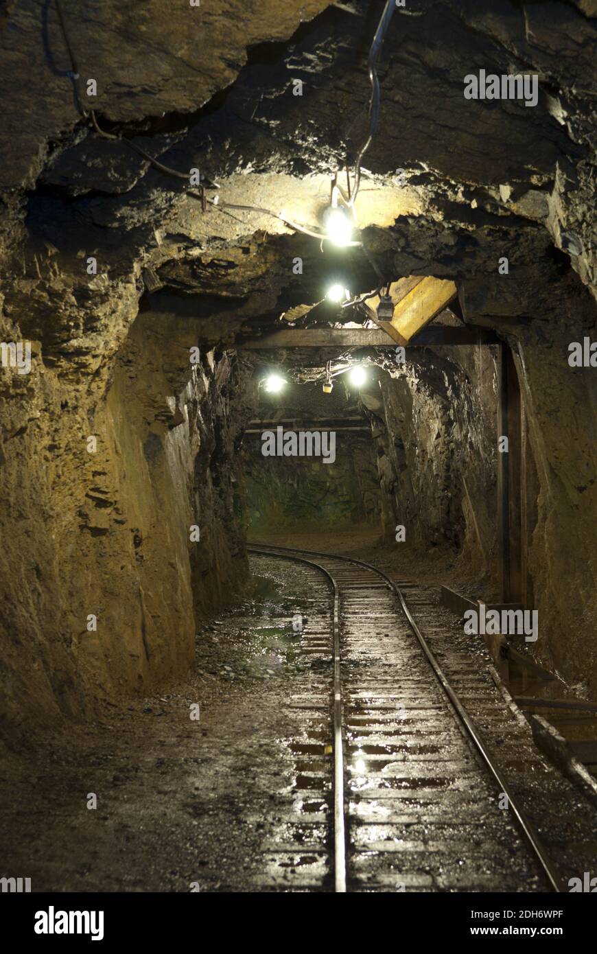 an underground copper tunnel in a copper mine Stock Photo - Alamy