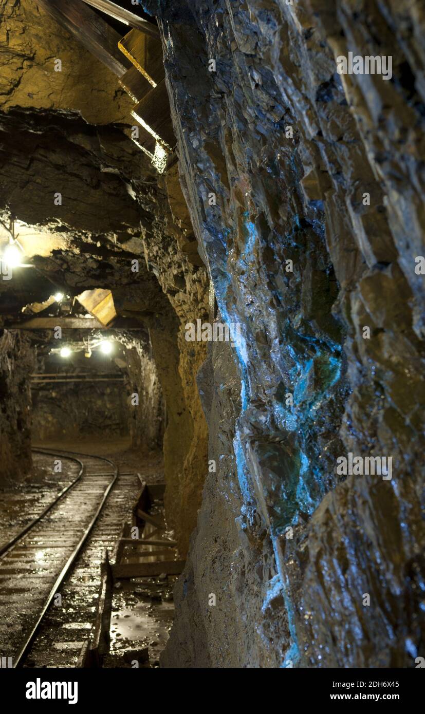 an underground copper tunnel in a copper mine Stock Photo - Alamy