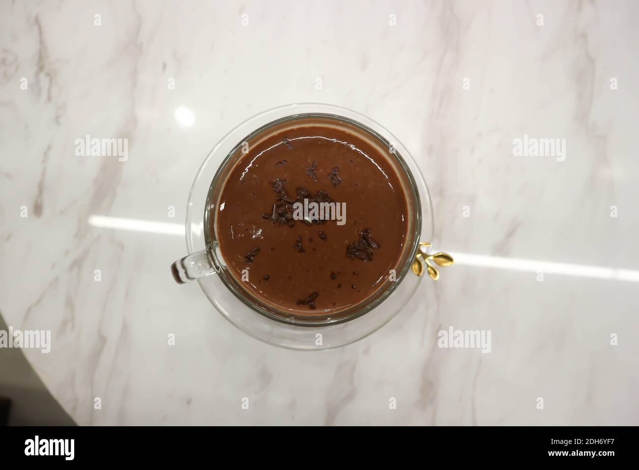 hot chocolate, hot cocoa or hot coco in top view Stock Photo - Alamy