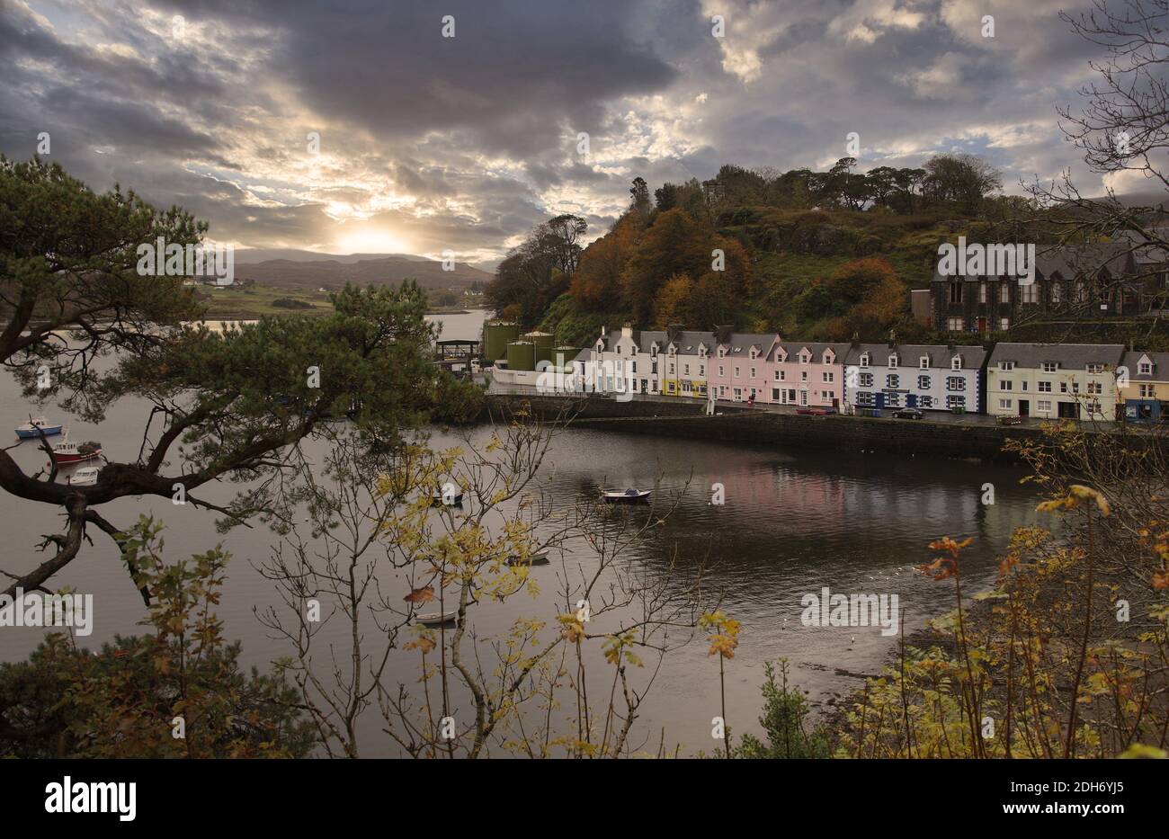 The beautiful harbour of Portree, Isle of Skye, Scotland Stock Photo ...