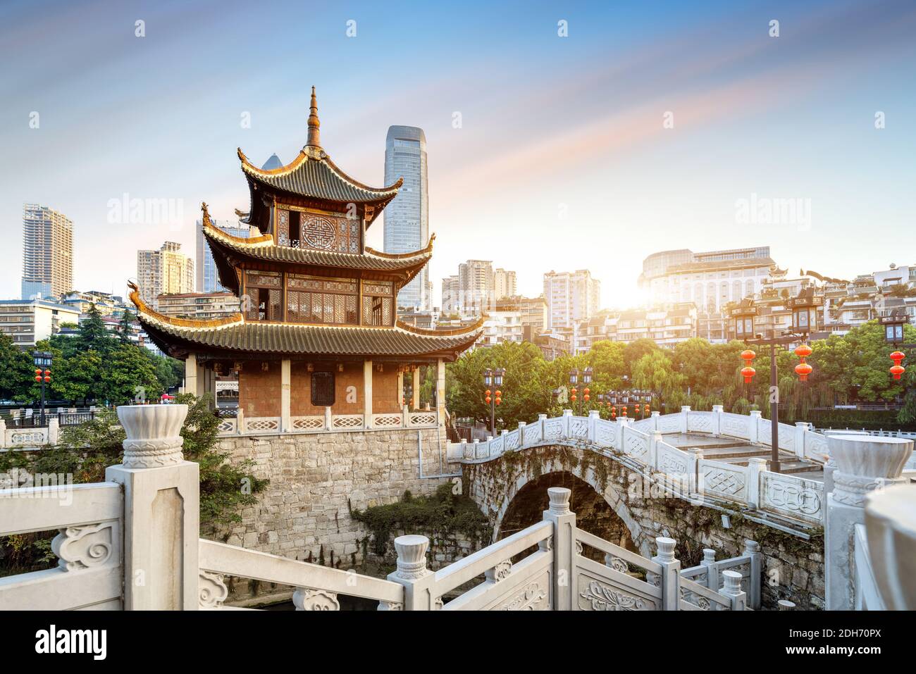 Guiyang's Famous Ancient Architectural Landscape Stock Photo - Alamy