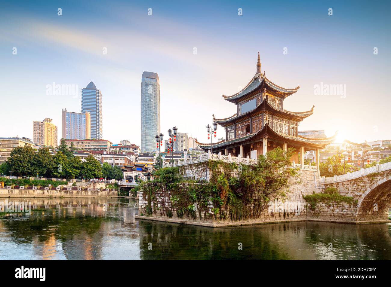 Guiyang's Famous Ancient Architectural Landscape Stock Photo - Alamy
