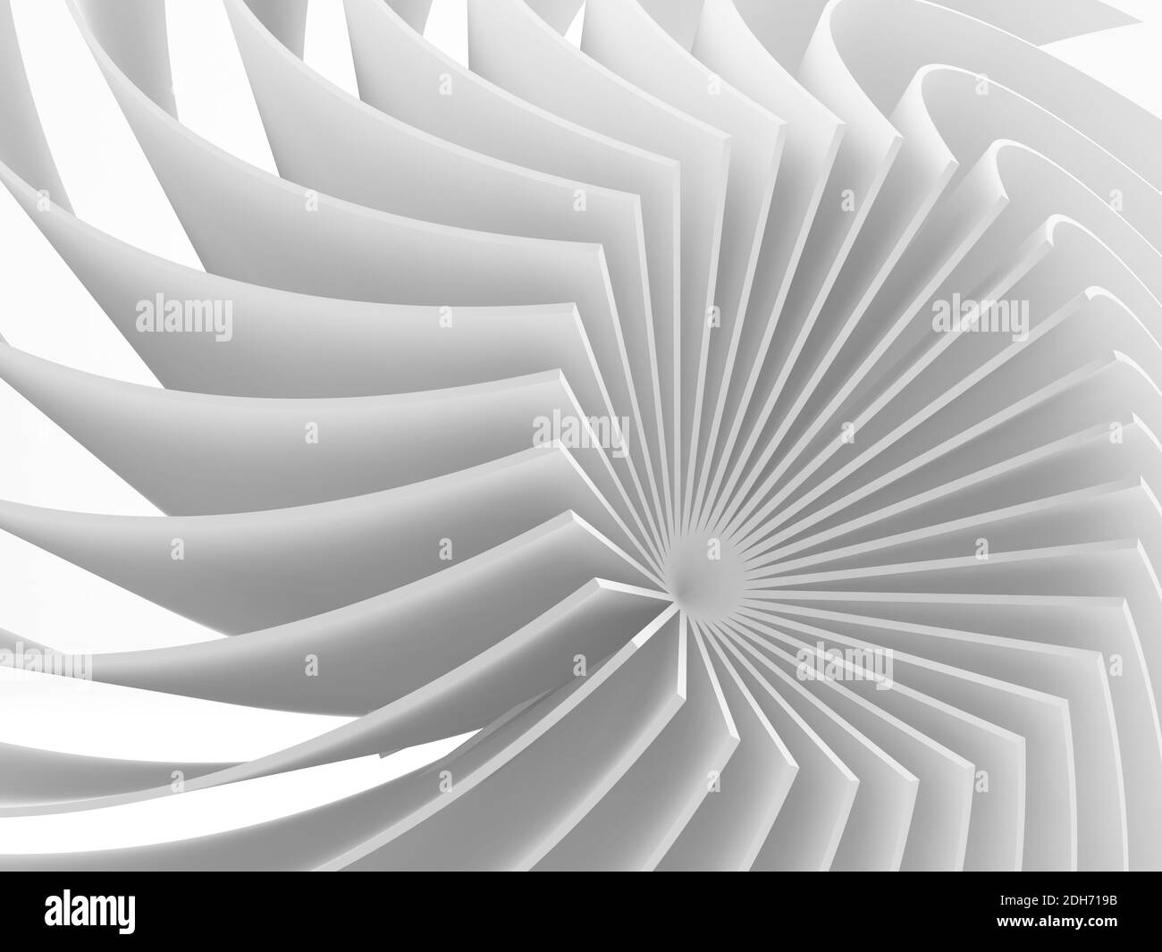 Abstract white round parametric structure, digital graphic background, 3d rendering illustration ...