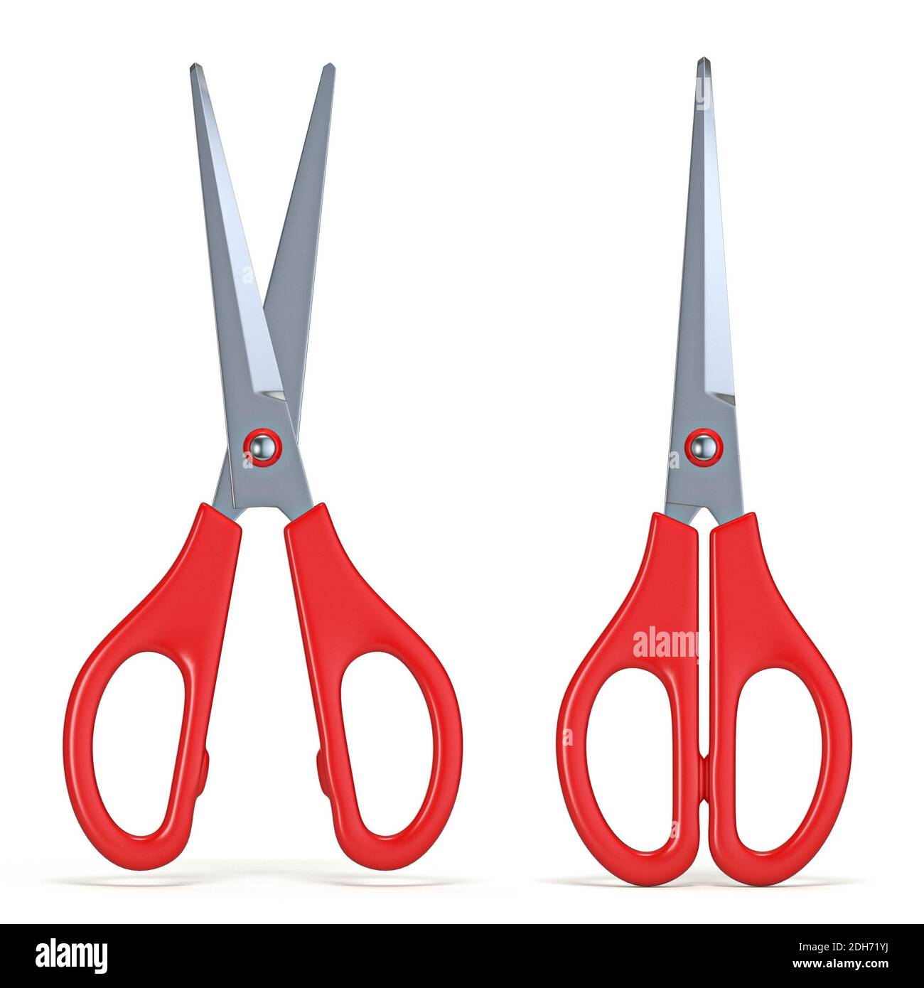 Scissors opened and closed 3D Stock Photo - Alamy