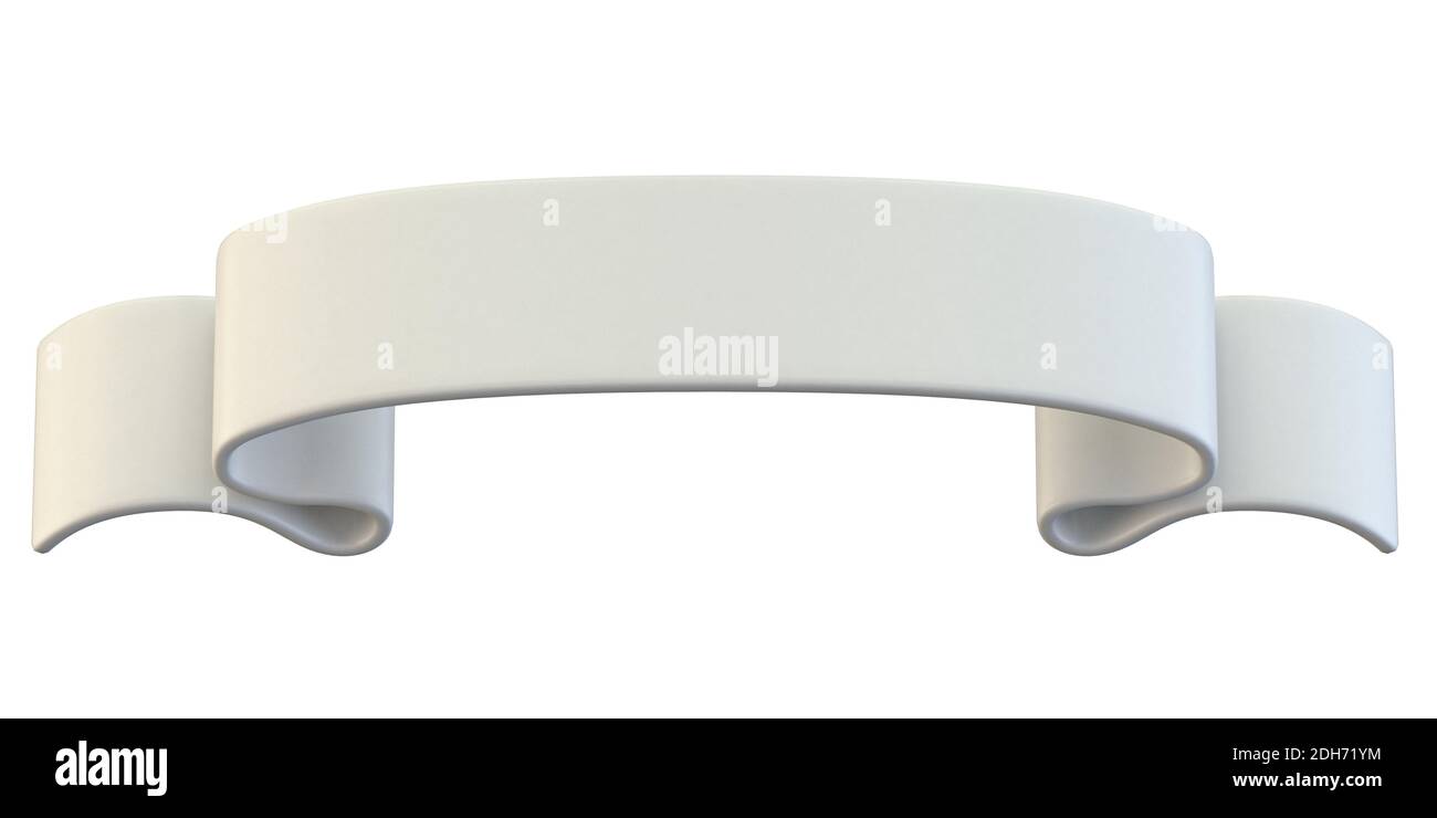 White classic blank ribbon tag label 3D Stock Photo - Alamy