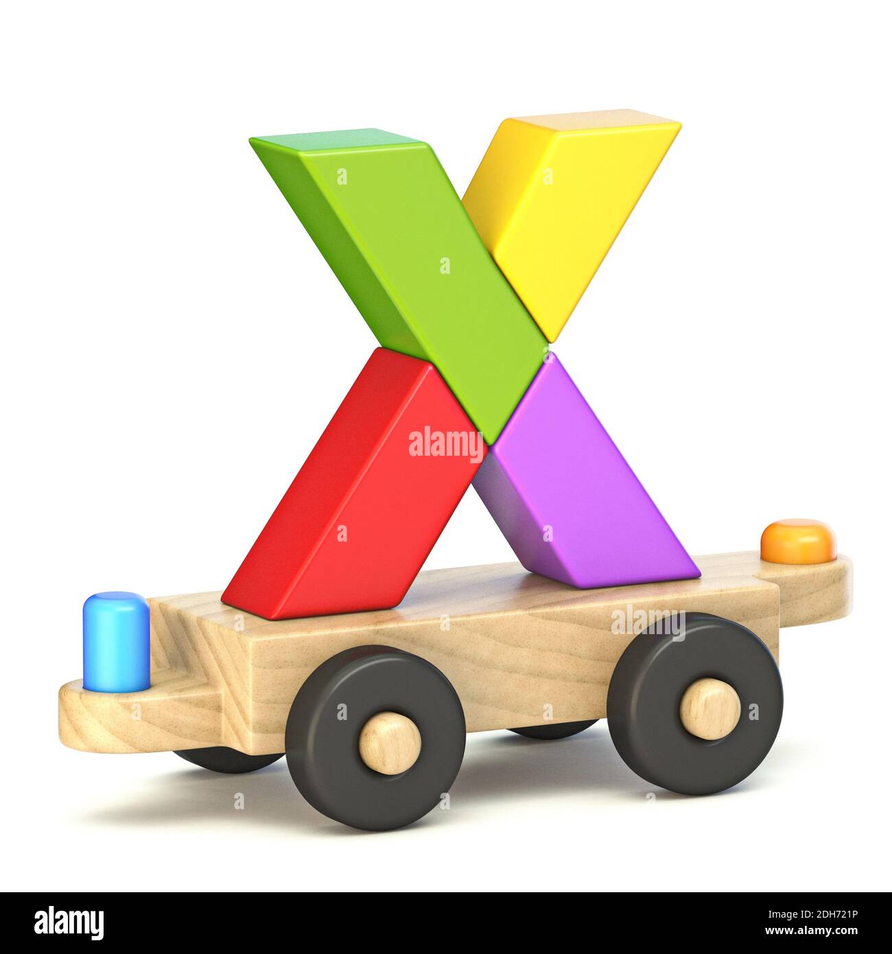 Wooden train font Letter X 3D Stock Photo - Alamy