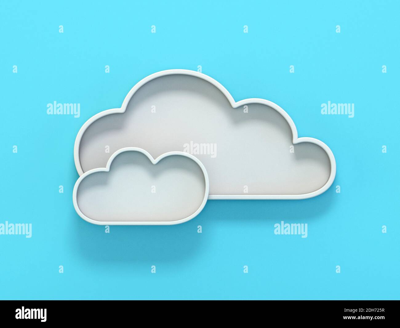 Two cloud signs 3D Stock Photo - Alamy