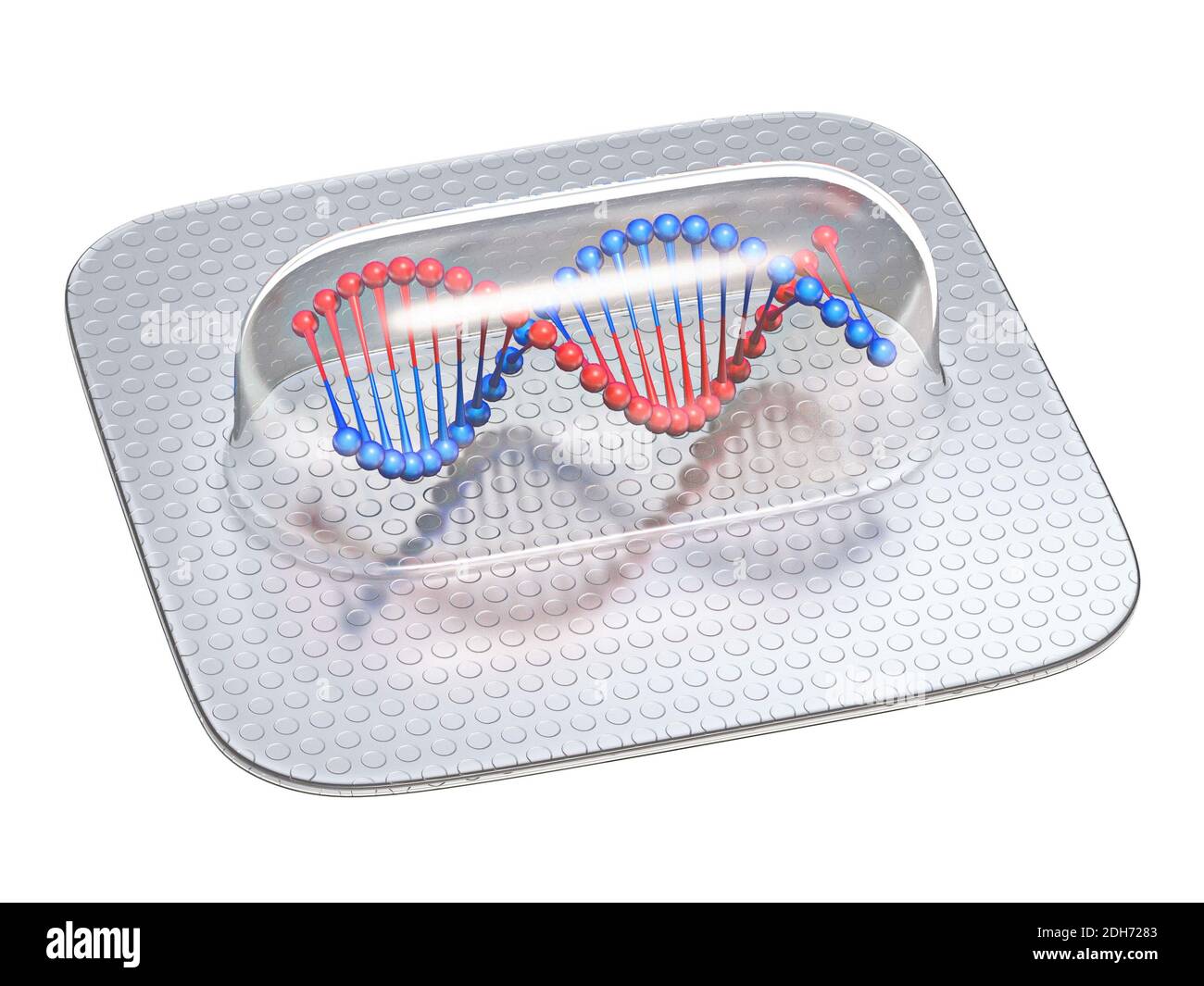 Pills capsule with DNA molecule 3D Stock Photo - Alamy