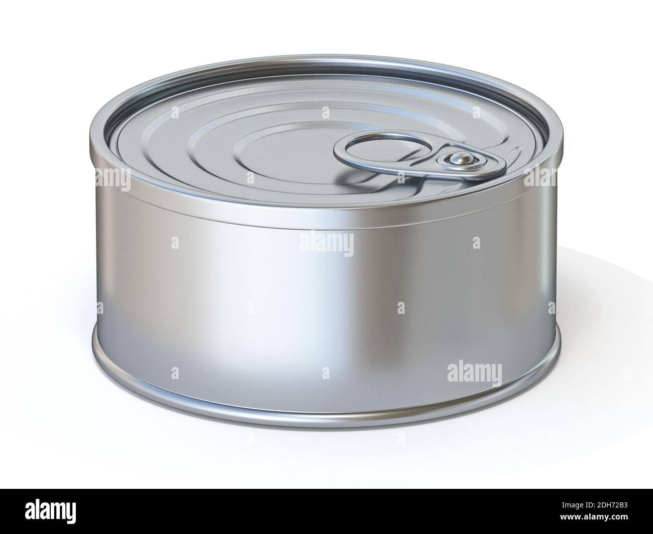 Metal tin Side view 3D Stock Photo - Alamy
