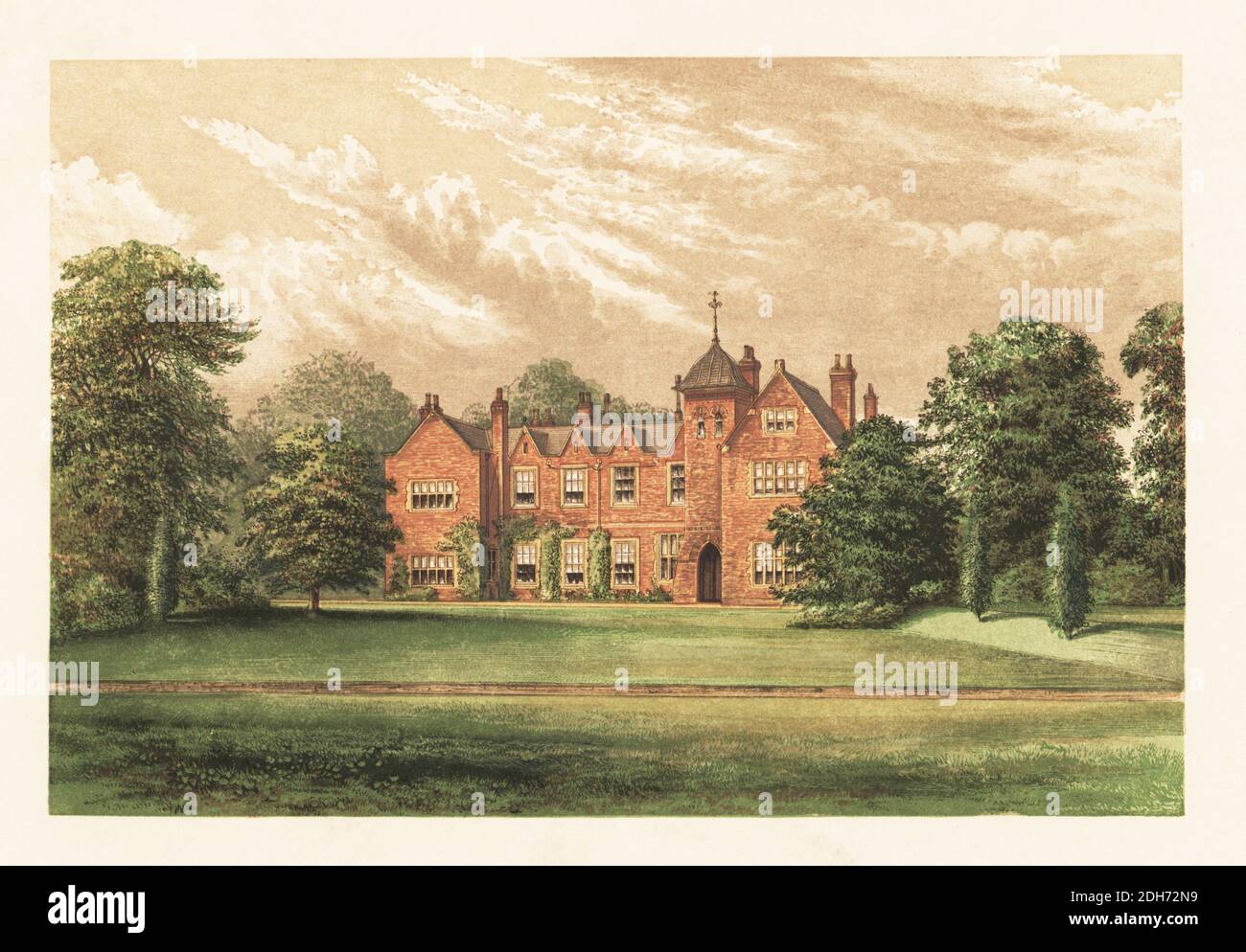 Lea Manor, Lincolnshire, England. Old fashioned farmhouse renovated in ...