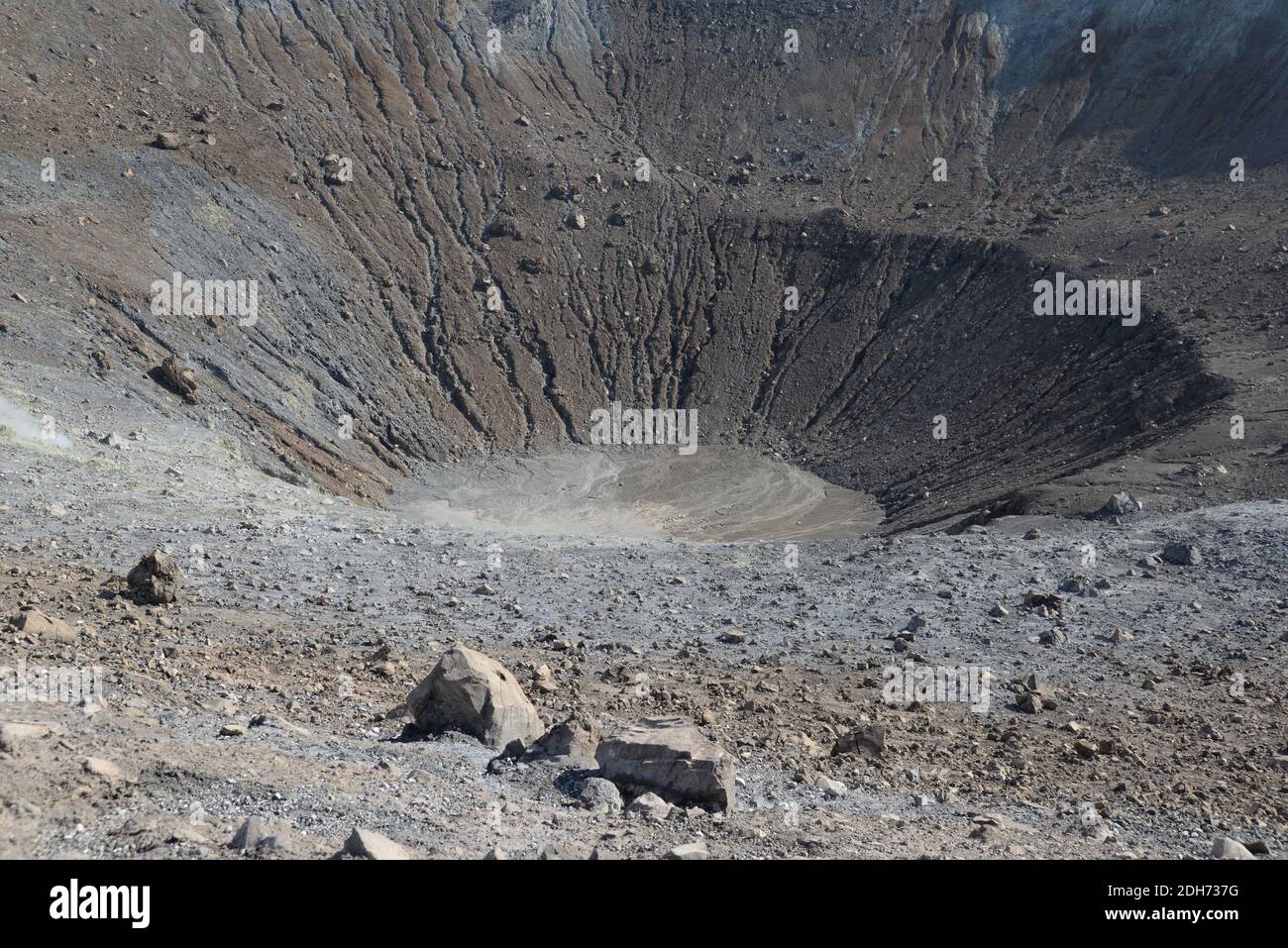 Volcanic crater on Vulcano Stock Photo - Alamy