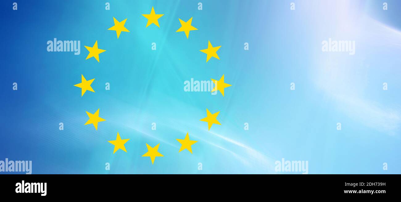Eu symbol, flag, europe, blue Stock Photo - Alamy