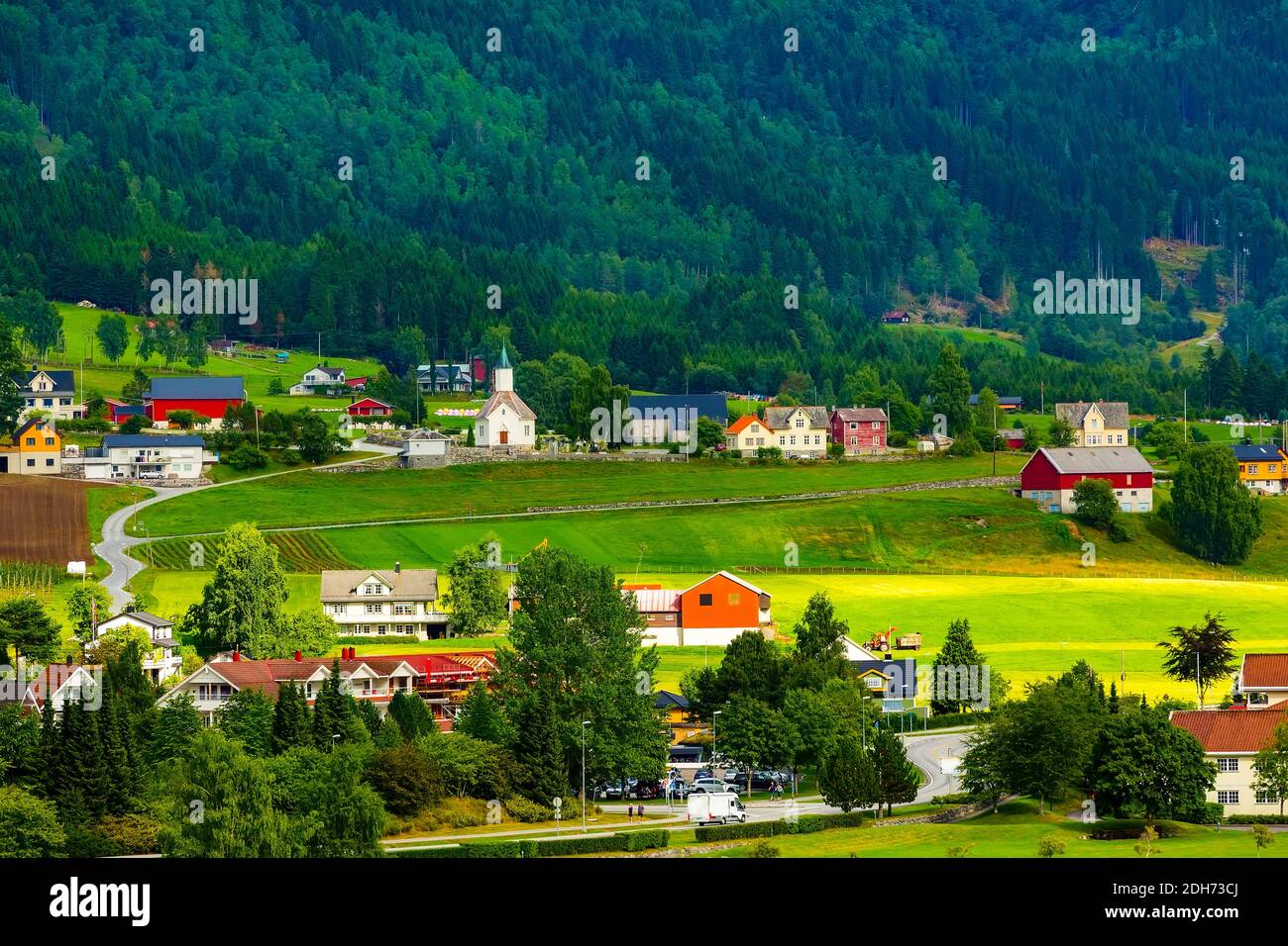 Norway, Loen village landscape Stock Photo - Alamy