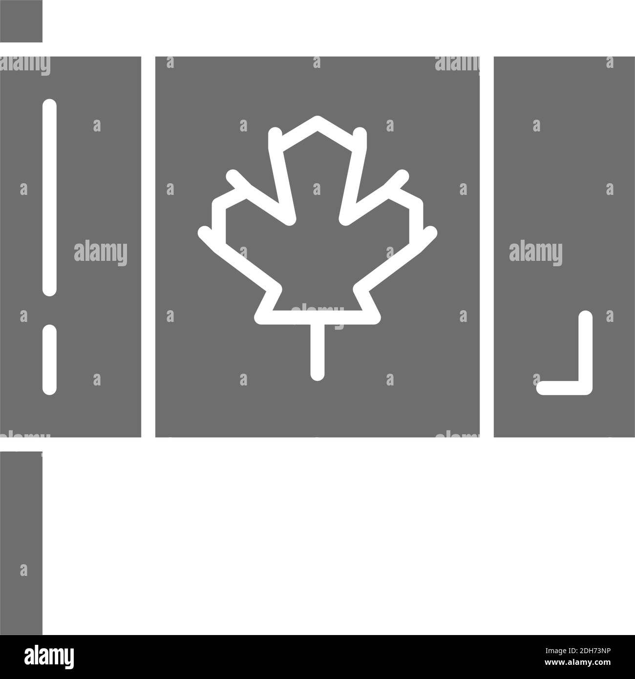 Flag of Canada grey icon. Isolated on white background Stock Vector ...