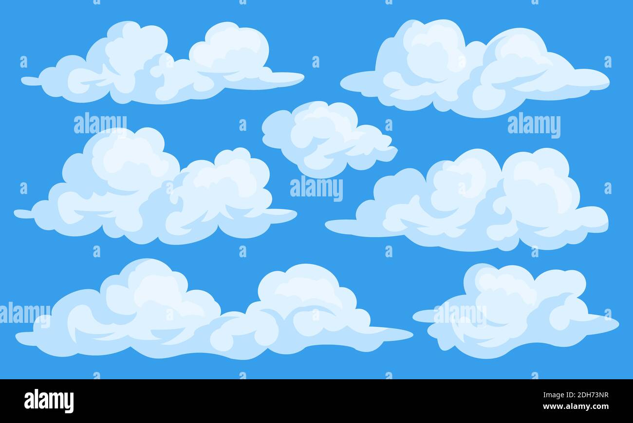Set of cartoon clouds Stock Vector Image & Art - Alamy