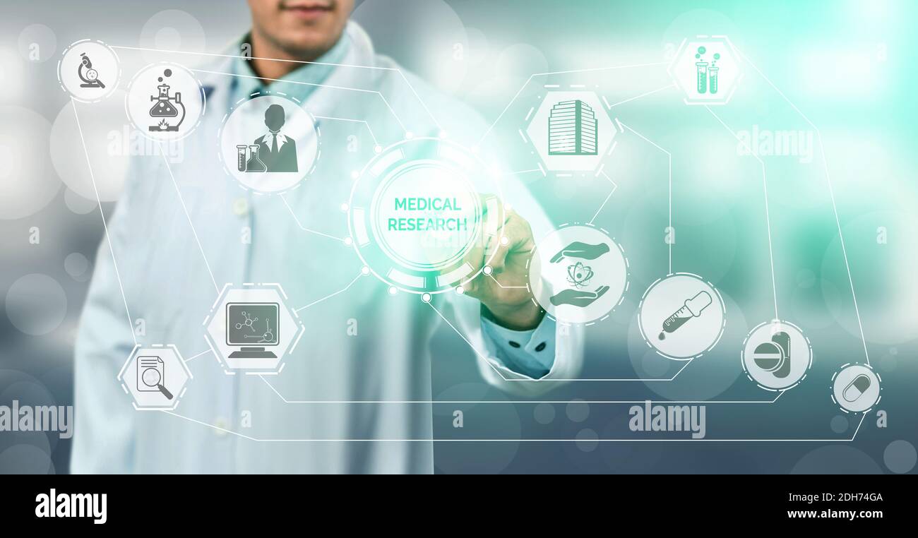 Medical Healthcare Research and Development Concept. Doctor in hospital ...