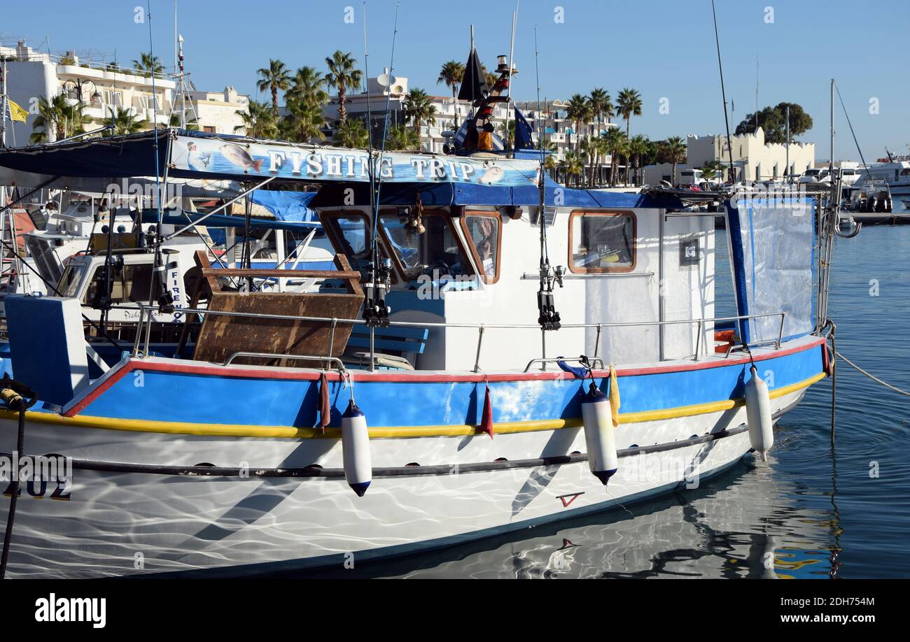 Fishing port in Kos town Stock Photo - Alamy