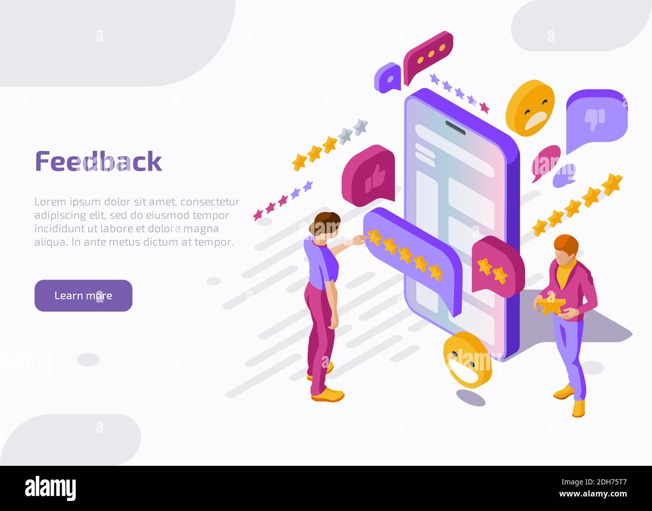 Leaving feedback Stock Vector Images - Alamy