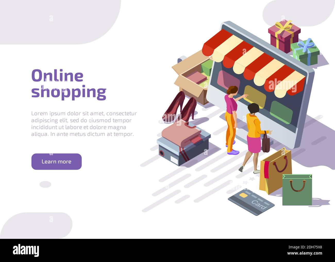 Customers choose goods Stock Vector Images - Alamy