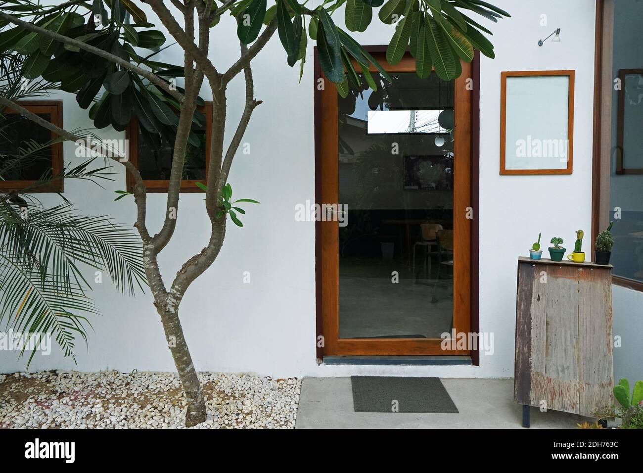 Exterior architecture and building design of coffee cafe and bakery ...