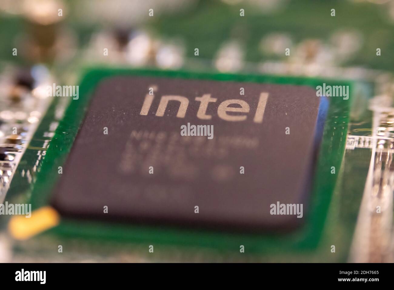 Hi tech close-up of electronics circuit board or motherboard Stock ...