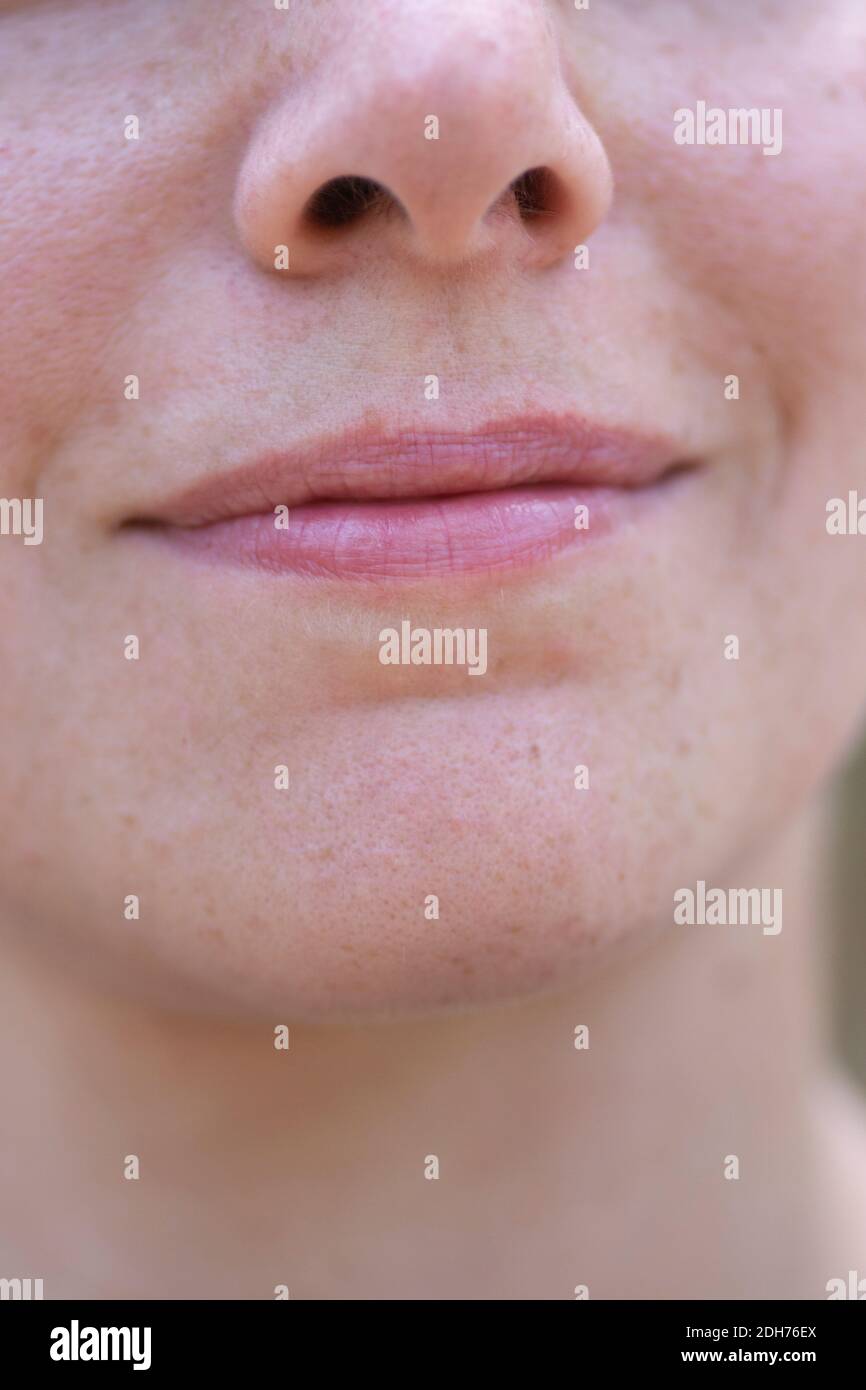 Nostrils close up woman hi-res stock photography and images - Alamy