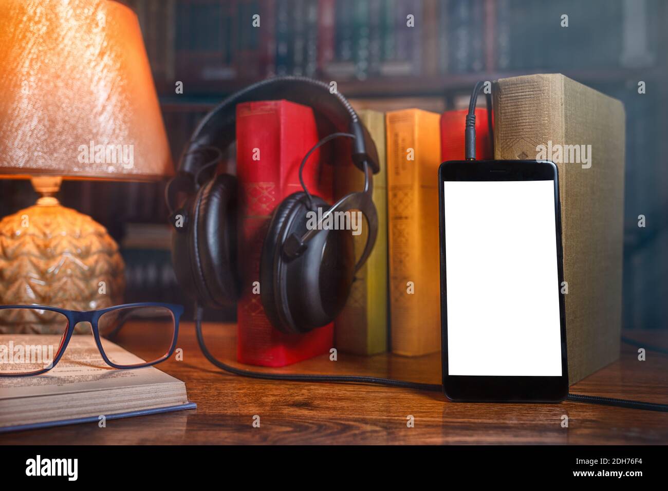 Pile of books a lamp on top hi-res stock photography and images - Alamy