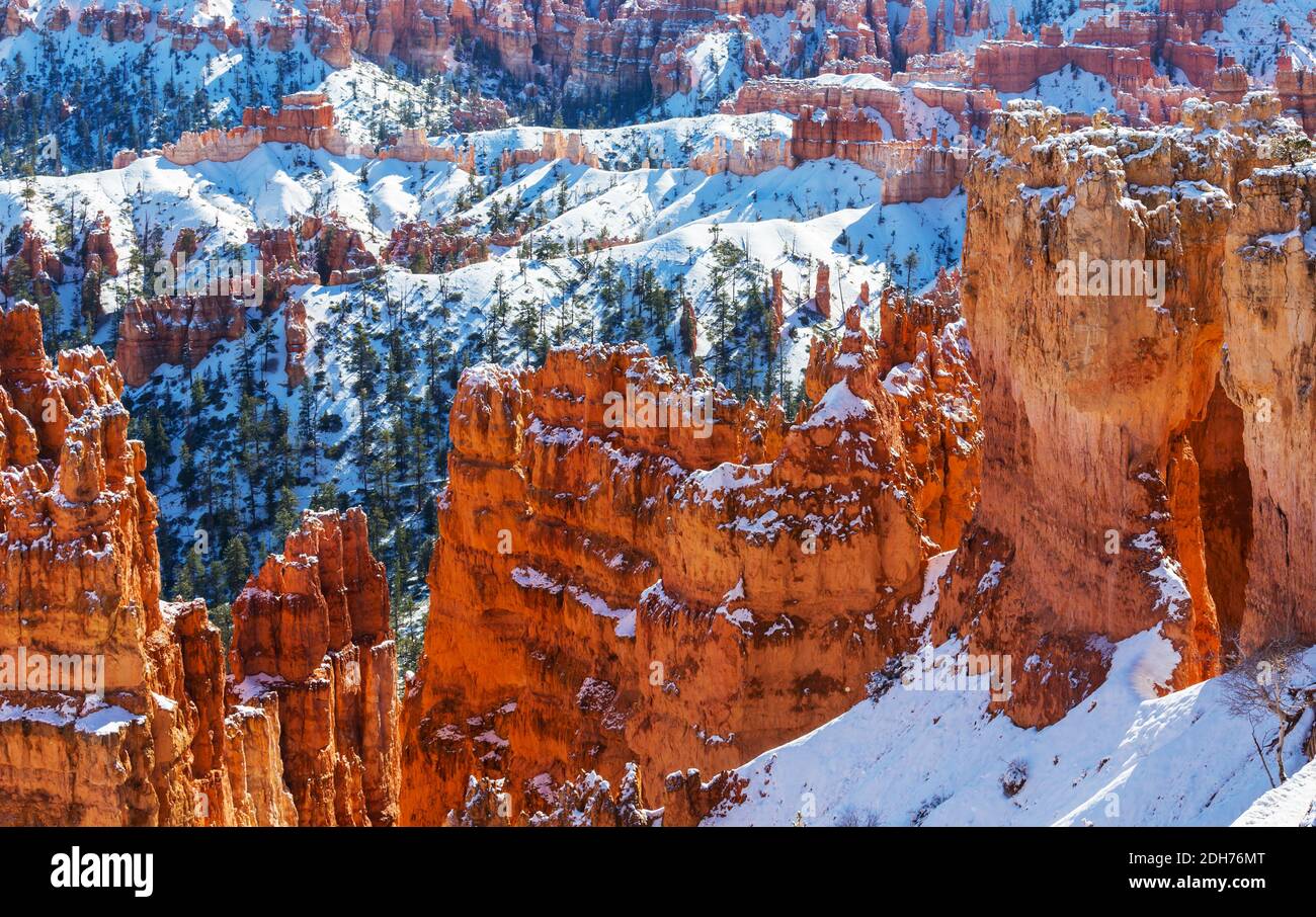 Winter in Bryce Stock Photo - Alamy
