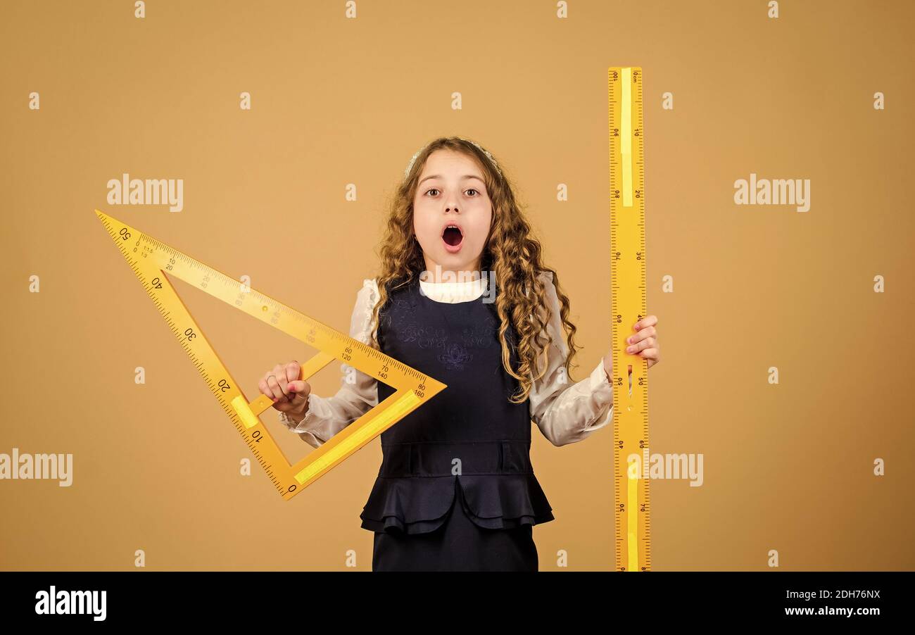 Geometry school subject. Education and school concept. Smart and clever ...