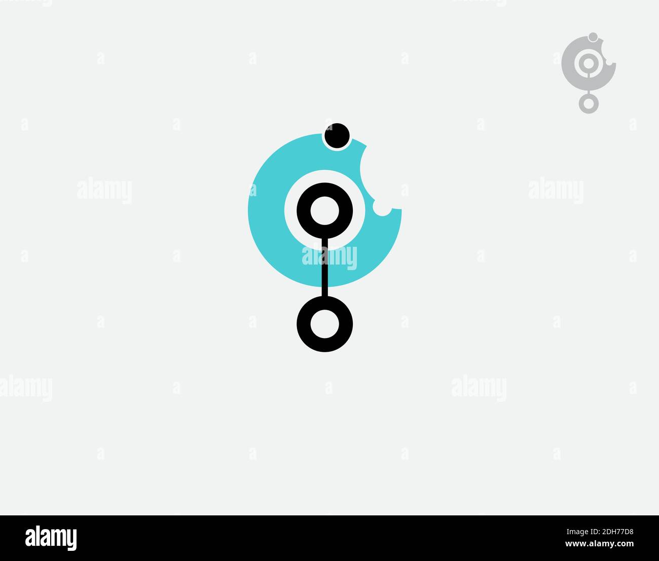 Letter G Circle logotype on white background in vector illustration ...
