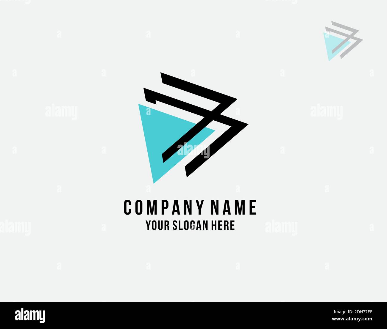 Letter B Triangle logotype on white background in vector illustration ...