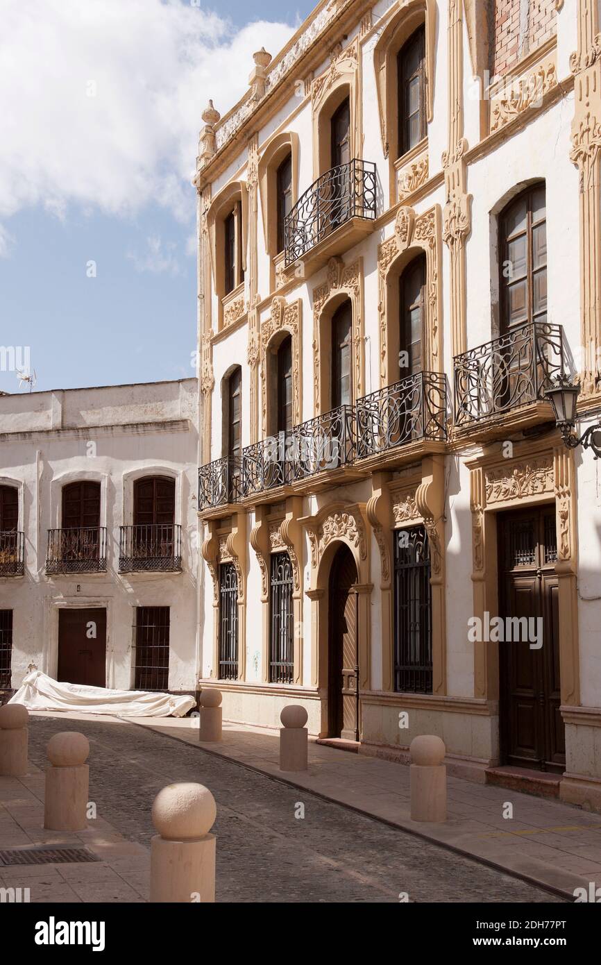 Traditional street and building in Ronda, Spain Stock Photo - Alamy