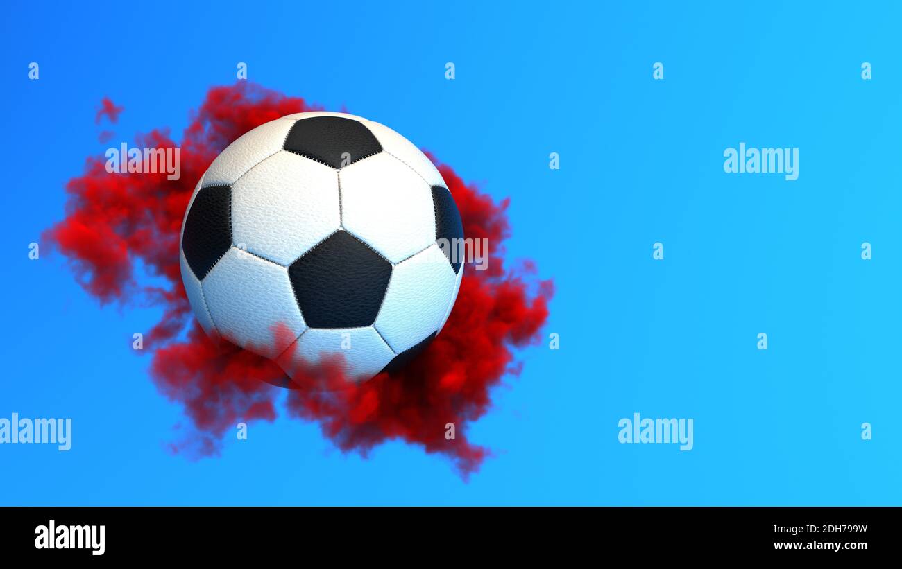 Football Red Smoke Stock Photo - Alamy