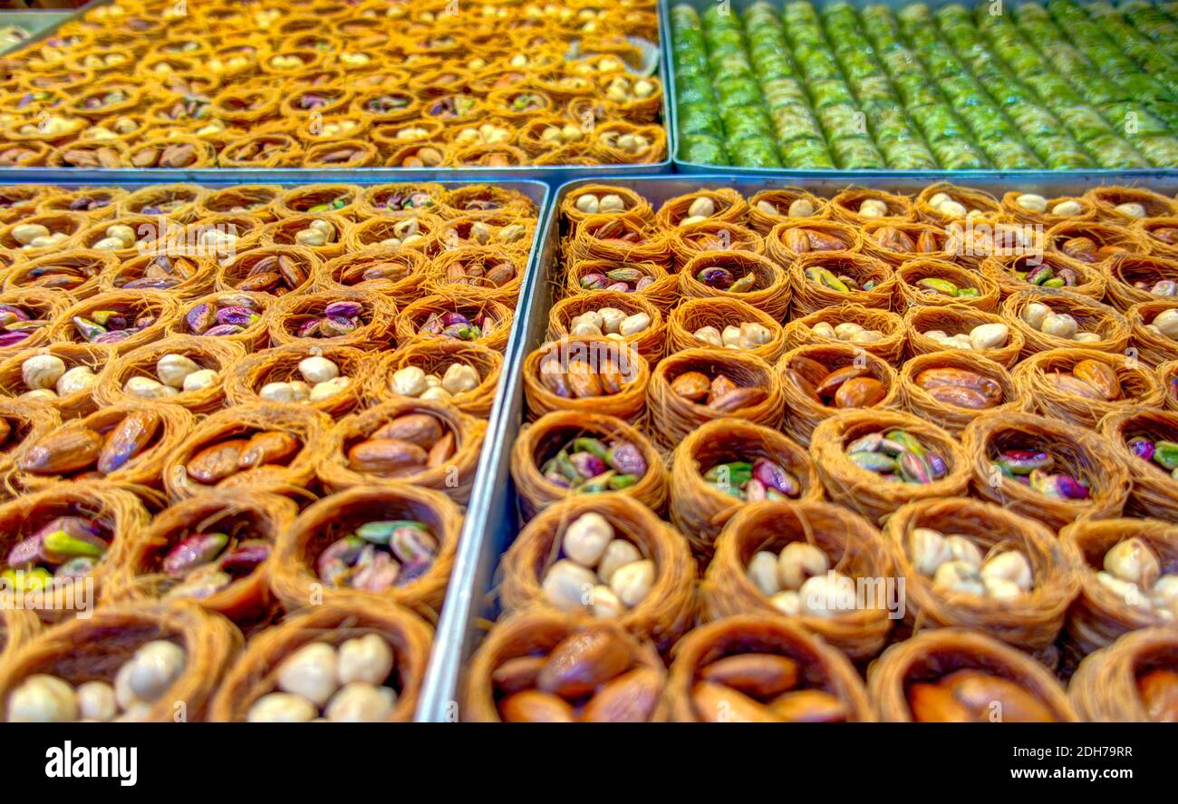 Turkish sweets in Istanbul Stock Photo - Alamy