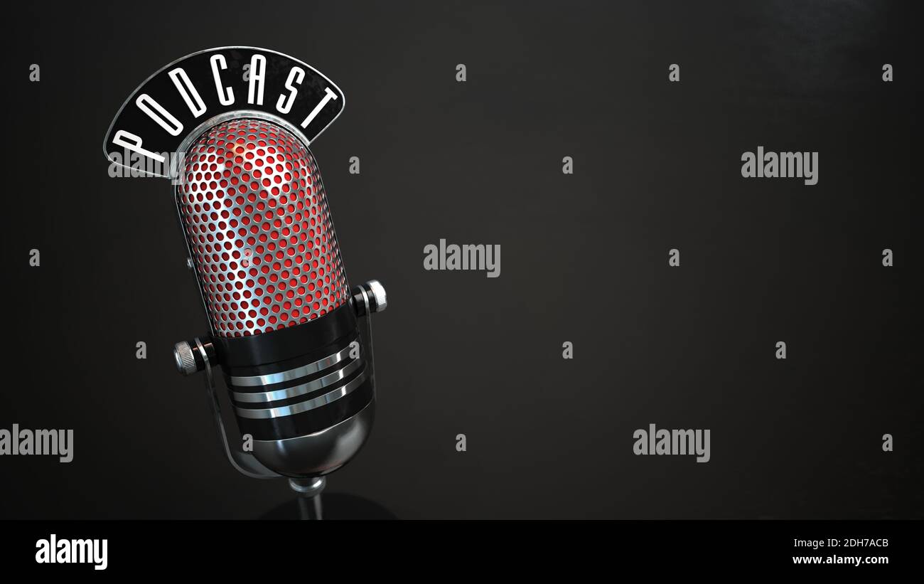 Podcast radio media microphone hi-res stock photography and images - Alamy