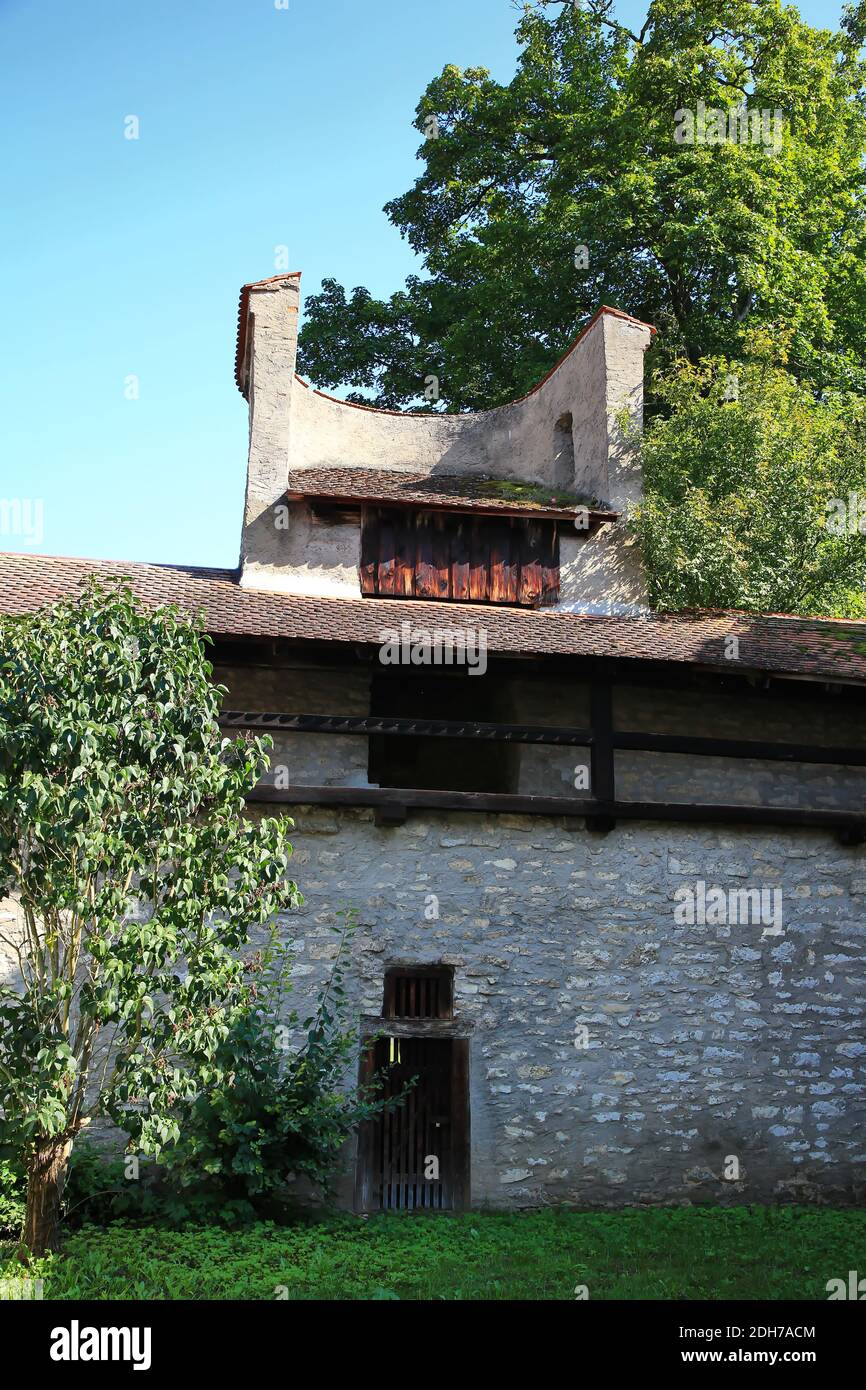 Historische Stadtmauer is a sight of Pappenheim in Bavaria Stock Photo ...