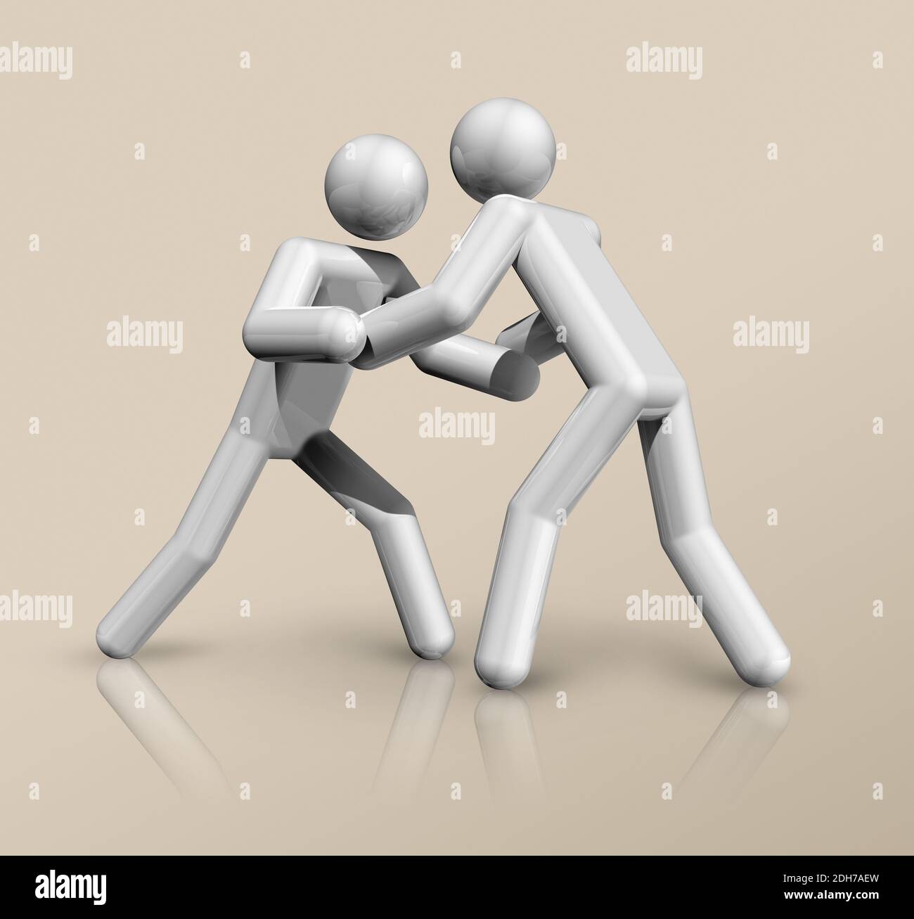 Wrestling 3D icon, Olympic sports Stock Photo - Alamy