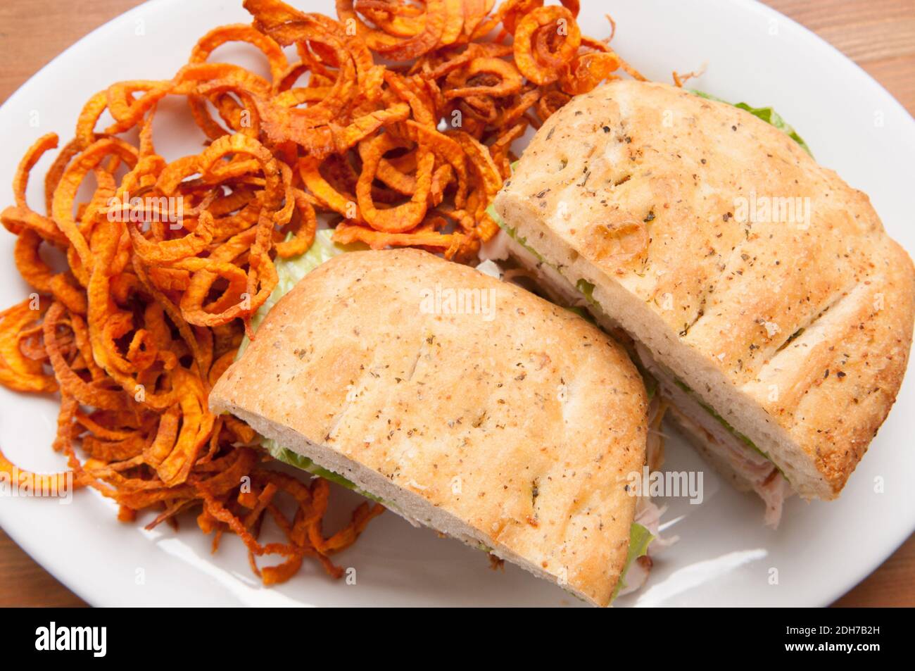 Turkey sandwich potato chips vegetables hi-res stock photography and ...