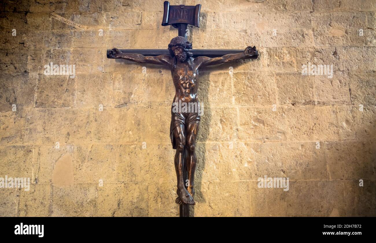 Crucifix with Jesus Christ, Christian symbol of resurrection and ...